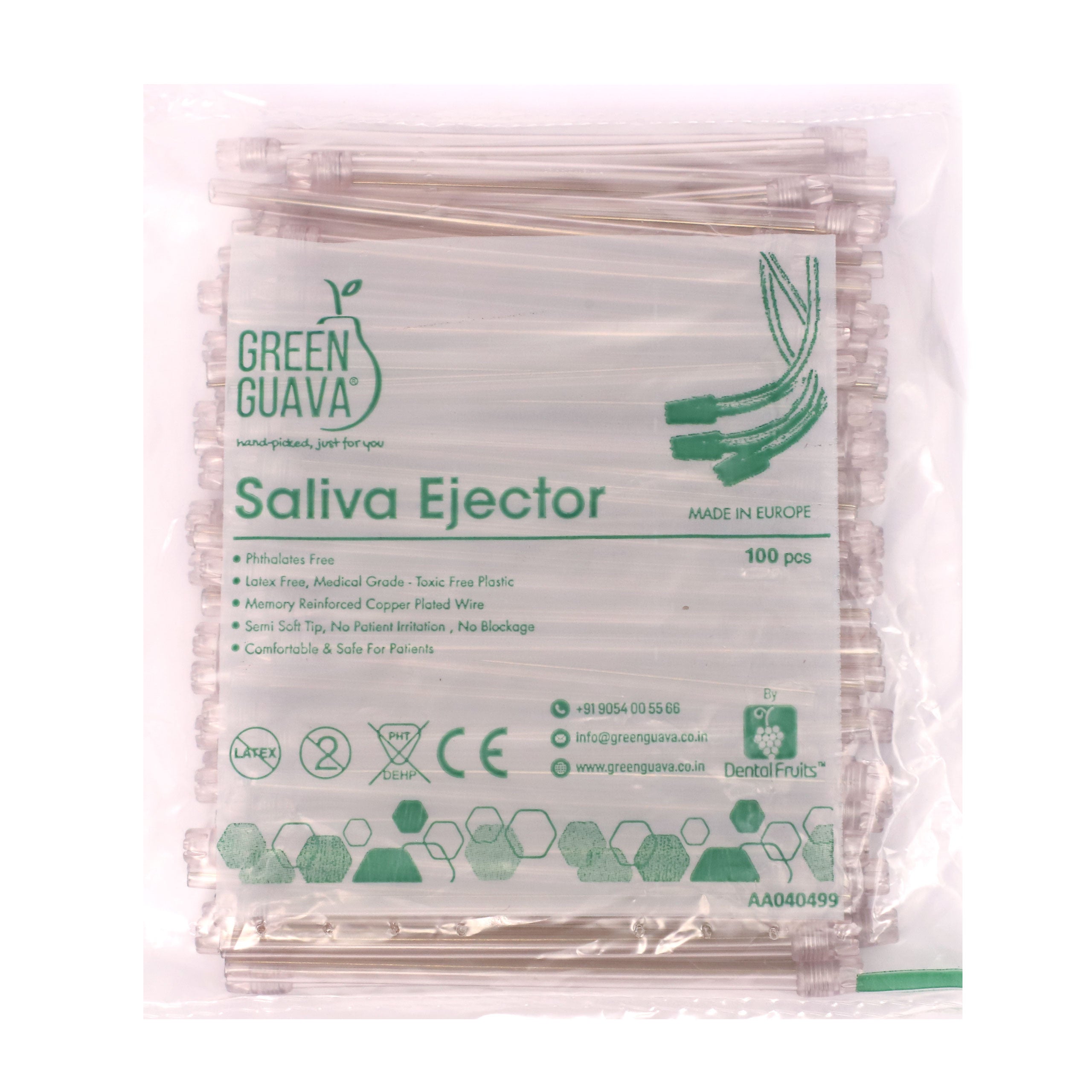 Green Gauva Suction tips / Saliva Ejector