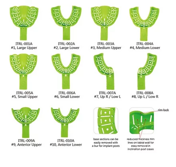 Denmax Autoclavable Impression Trays Assorted.